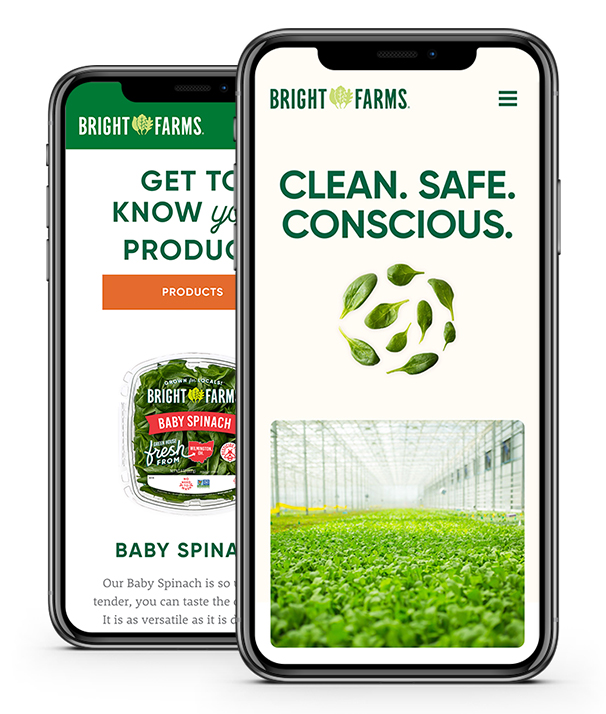 Web Design for BrightFarms Organic Farm | Aid&Abet