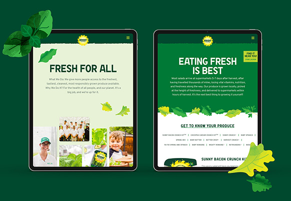 Web Design for BrightFarms Organic Farm | Aid&Abet
